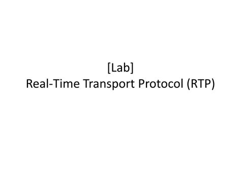 Ppt Real Time Transport Protocol Rtp Analysis In Wireshark X Lite Recordings And Codecs
