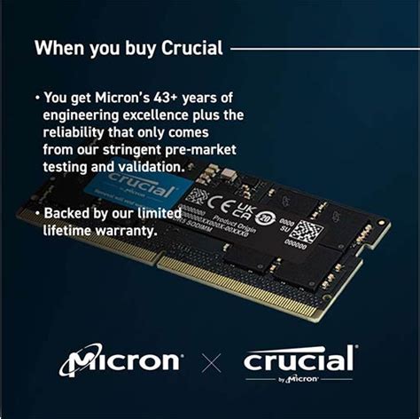 Crucial 16gb Ddr5 4800 Sodimm Laptop Ram Startech Store