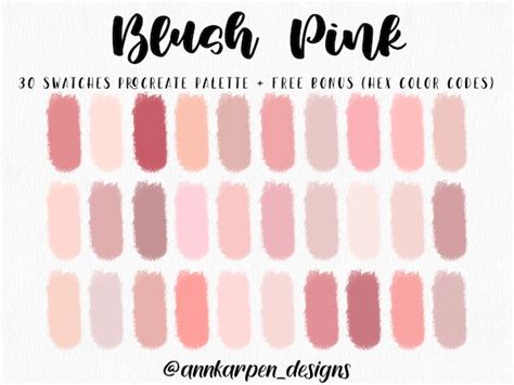 Blush Procreate Color Palette Hex Codes Peach Pink Canada Ubicaciondepersonas Cdmx Gob Mx