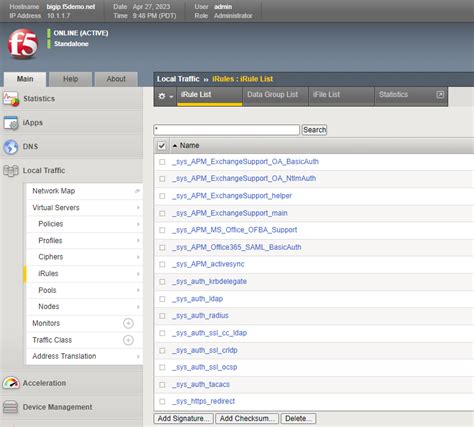 Exercise 2 1 Using A Combination Of Modules To Delete Configuration On The BIG IP