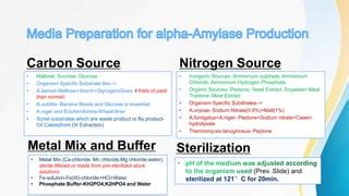 Alpha Amylase Production Process Pptx