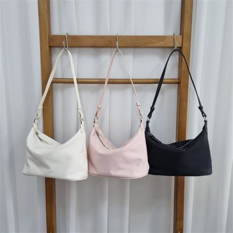 샤담샤담 프리 스타일 원단 단추콩 투웨이 스트랩 토트 숄더 크로스백 미니 손 가방 3 Color 에이블리