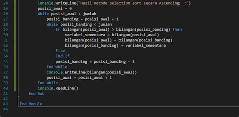 Stundworks Sorting Dengan Metode Selection Sort Menggunakan Visual Basic