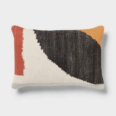 Mod Abstract Woven Colorblock Oblong Dec Pillow Ivorygreengold