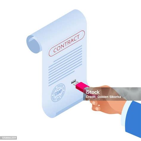 가까운 전자 서명과 동급 전자 계약 전자 문서 전자 전송 문서에 첨부 된 디지털 양식 계약 서 서명 의도 확인 및 법적 거래 개념에 대한 스톡 벡터 아트 및 기타 이미지