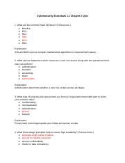 Cybersecurity Essentials 1 1 Chapter 2 Quiz Docx Cybersecurity Essentials 1 1 Chapter 2 Quiz 1