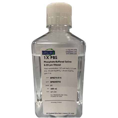 1x Pbs Phosphate Buffered Saline 500 Ml