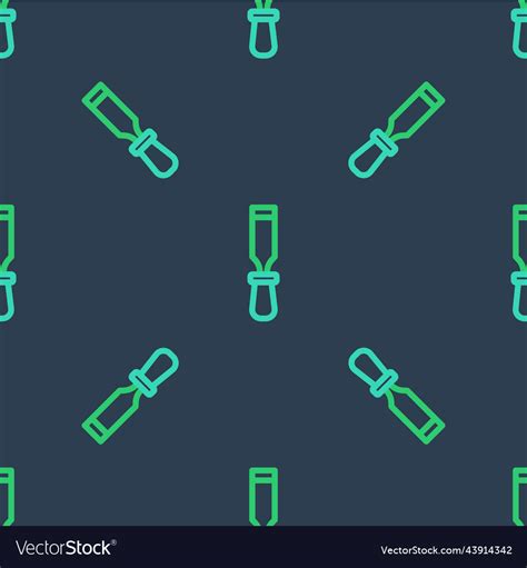 Line Chisel Tool For Wood Icon Isolated Seamless Vector Image