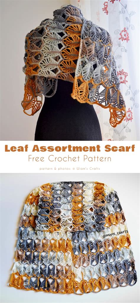 Leaf Scarf Free Crochet Patterns Your Crochet