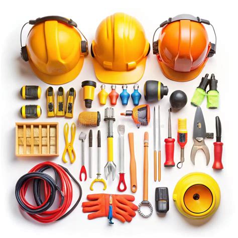 Safety Tool Arrangement Stock Illustration Illustration Of Worker