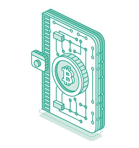 Premium Vector Isometric Crypto Wallet With Cryptocurrency Outline