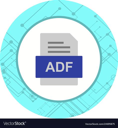 Adf File Document Icon Royalty Free Vector Image