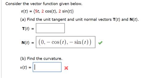 Solved Consider The Vector Function Given Below R T T Chegg
