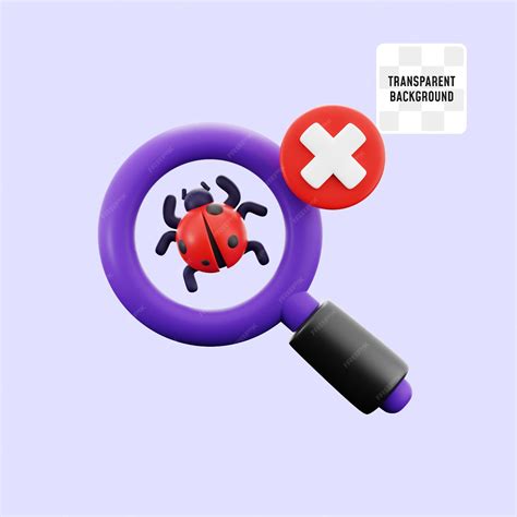 Premium Psd Bug Finder Scanner Application Software Development Cyber Security 3d Icon