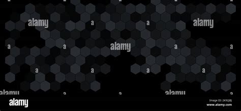 Hexagonal Abstract Technology Grey Black Background Honeycomb Science Vector Octagon Texture