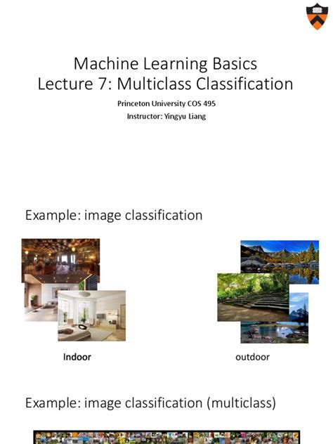 Machine Learning Basics Lecture 7 Multiclass Classification Pdf