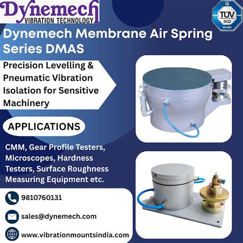 Dynemech Systems Vibration Control Introducing Dynemechs Membrane Air Spring Series Dmas Sh Sl
