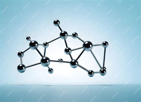Premium Photo Spherical Atoms Connected By Rods In A Molecular