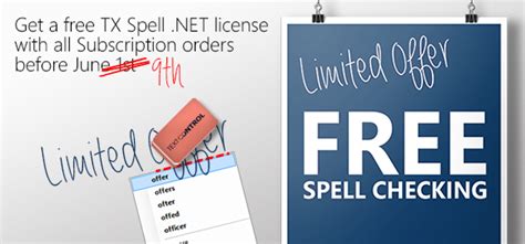 limited offer free spell checking in may