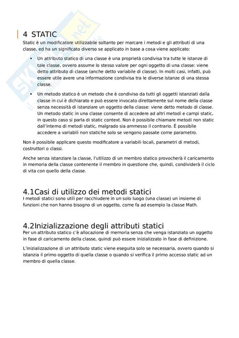 Appunti Programmazione Ad Oggetti E Java