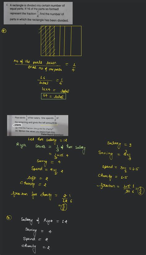 A Rectangle Is Divided Into Certain Number Of Equal Parts If Of Th