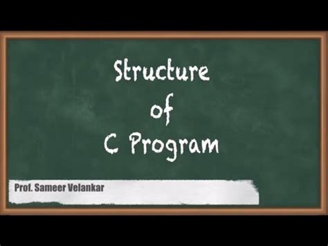 Understanding The Structure Of A C Program In Programming And Data Structures GATE CSE Video