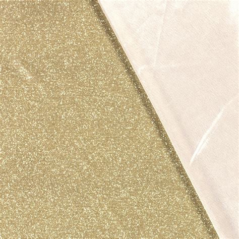 Polyester Jersey Glamour Gold Stoffe Hemmers