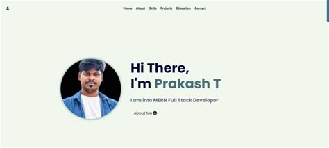 Prakash T On Linkedin Mernstack Webdevelopment Portfolio Javascript React Nodejs Mongodb…