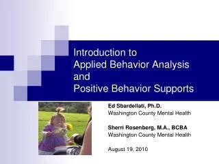 PPT Introduction To Applied Behavior Analysis PowerPoint Presentation ID