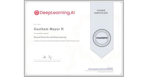 Gautham Mayur N On Linkedin Deeplearning Neuralnetworks Andrewng