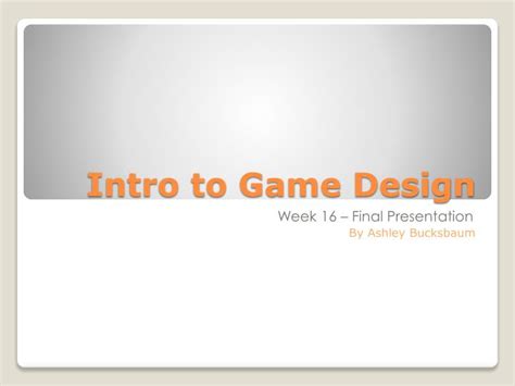 PPT Intro To Game Design PowerPoint Presentation Free Download ID 1580184
