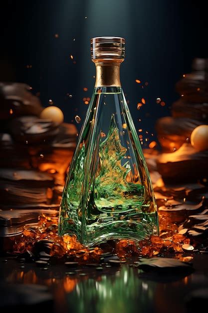 Premium Ai Image Glass Alcohol Bottle Photoshoots Boasting Opulent Settings And Luxurious