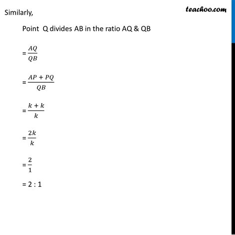 Example Find Coordinates Of Points Of Trisection Section Formula
