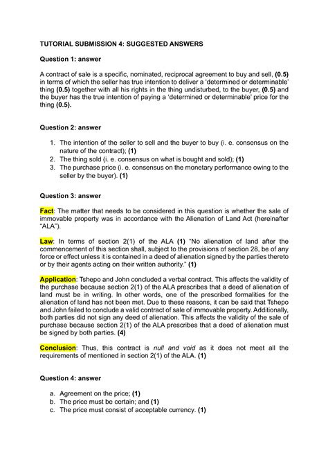 Submission Answers Tut Memo BER UP Studocu