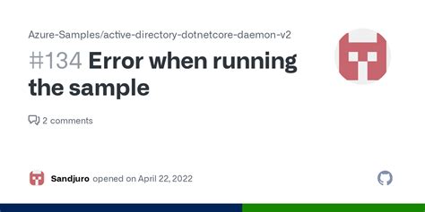Error When Running The Sample · Issue 134 · Azure Samplesactive