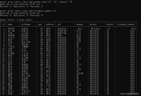 Mysql创建表以及添加数据mysql创建表并添加数据 Csdn博客
