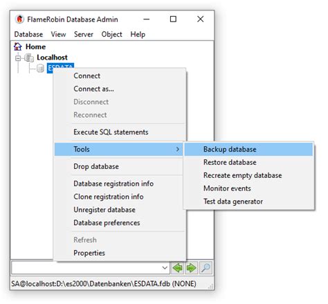 firebird database backup and restore