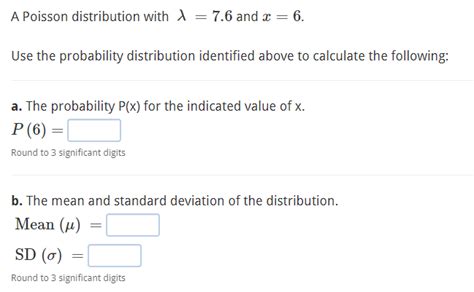 Solved A Poisson Distribution With Lambda And Chegg