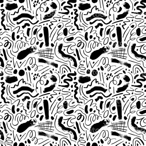 물결 모양과 소용돌이 브러시 스트로크 벡터 원활한 패턴 0명에 대한 스톡 벡터 아트 및 기타 이미지 0명 거친 건조한 Istock