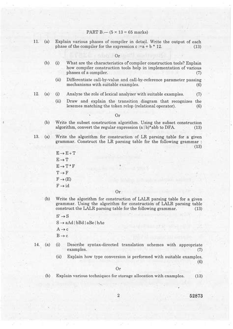 Anna University Cs 6660 Compiler Design For Computer Science And