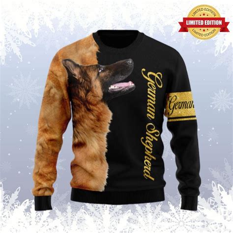 German Shepherd Half Cool Ugly Sweaters For Men Women Rugcontrol