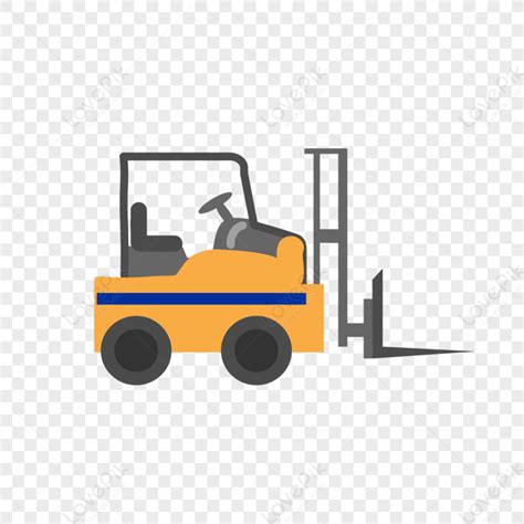 노란색 만화 지게차공학무늬장식 패턴 Png 일러스트 무료 다운로드 Lovepik