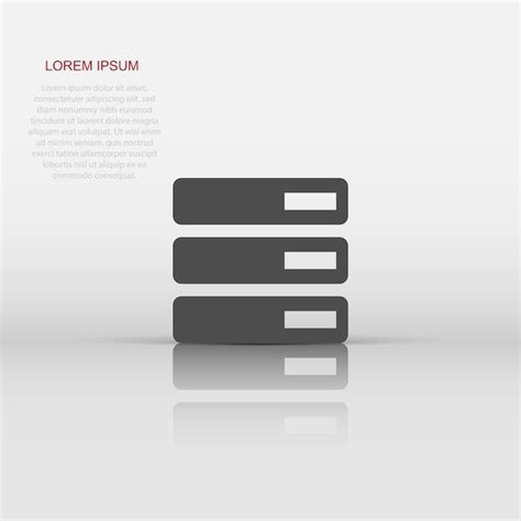 Premium Vector Vector Database Server Icon In Flat Style Storage Sign