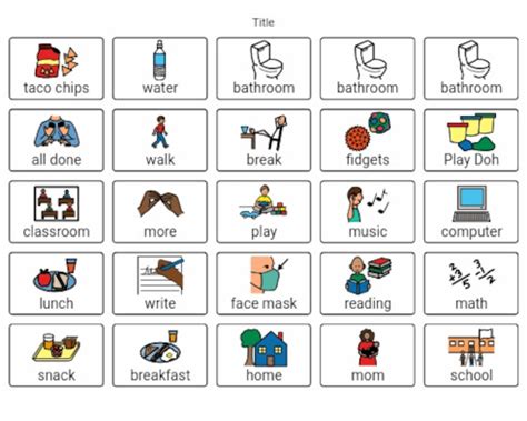 Printable Pecs For School