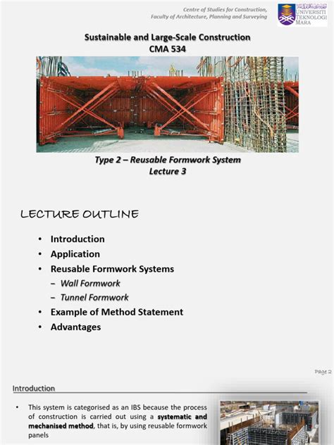Lecture 3 Reusable Formwork Systems Pdf Building Materials