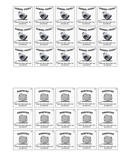 File Label Sambel Pecel Dan Rempeyek Pdf