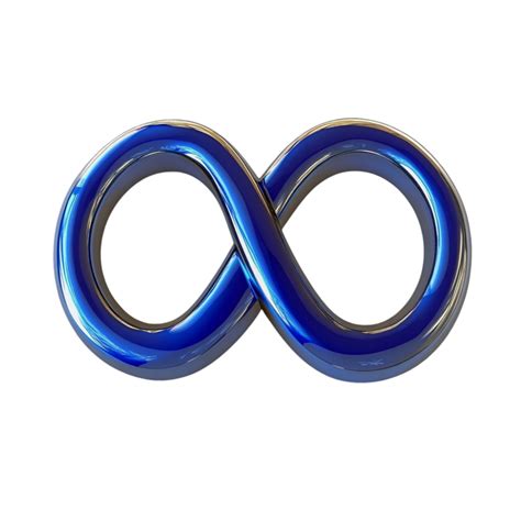 Metallic Blue Infinity Loop With A Glossy And Reflective Surface Metallic Blue Infinity Loop With A Glossy And Reflective Surface
