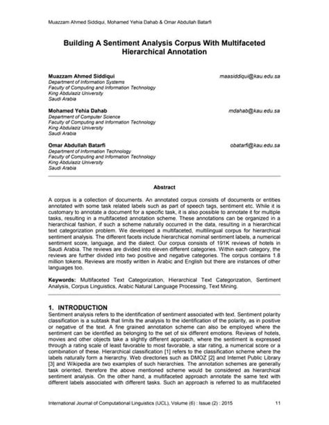 building a sentiment analysis corpus with multifaceted hierarchical