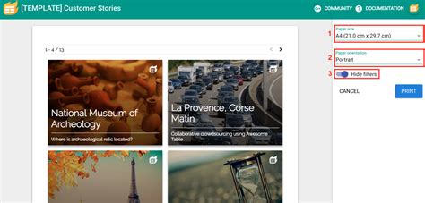 Print And Export Your App As PDF Documentation Awesome Table Support