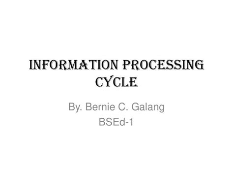 Information Processing Cycle Meaning Steps And Examples